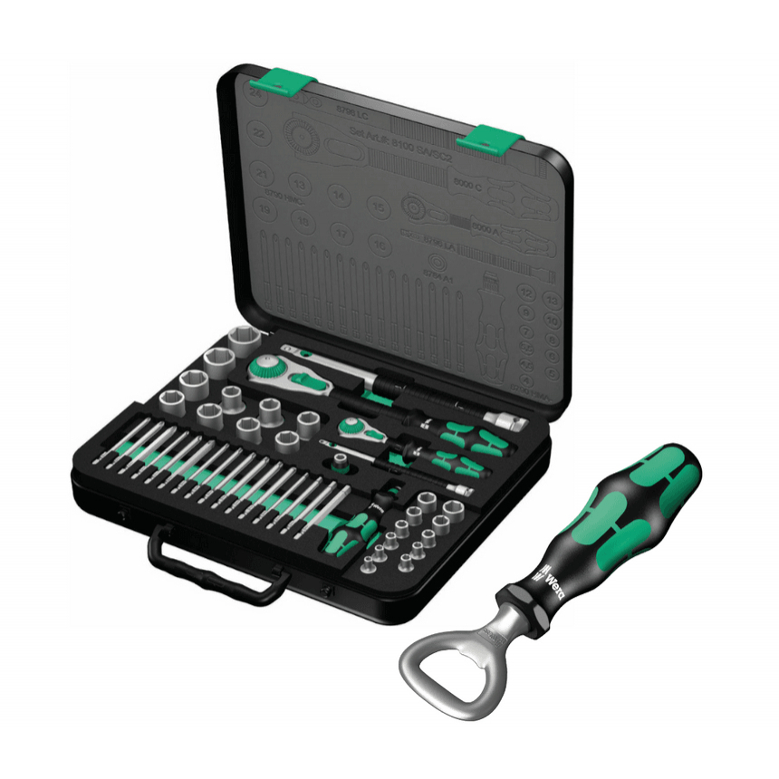 Wera 160785 Ráčnová sada Wera Zyklop 1/4" 8100 SA/SC 2